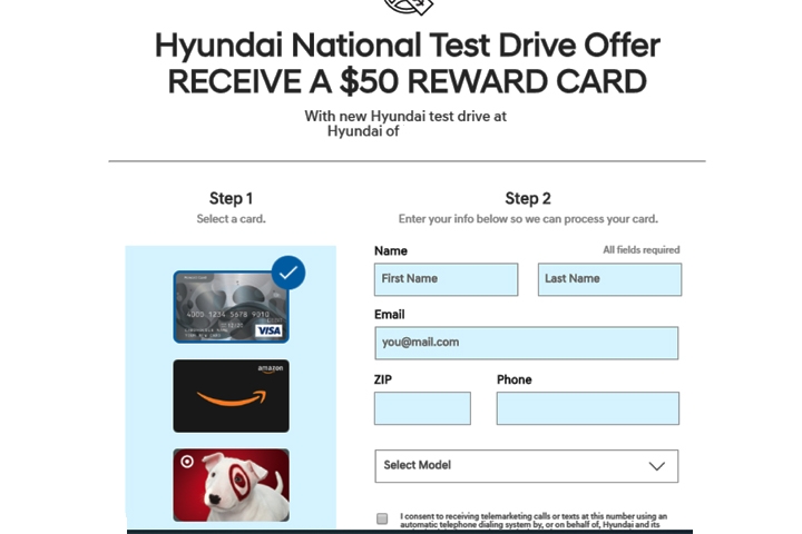 $50 with new Hyundai test drive | interunet