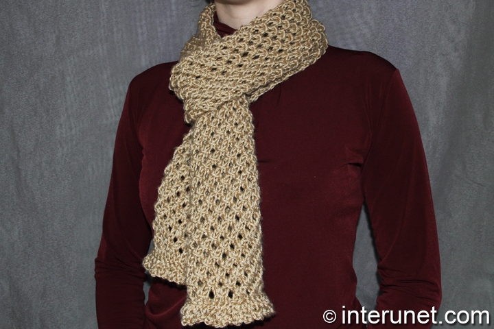 How to knit a cell pattern scarf | interunet